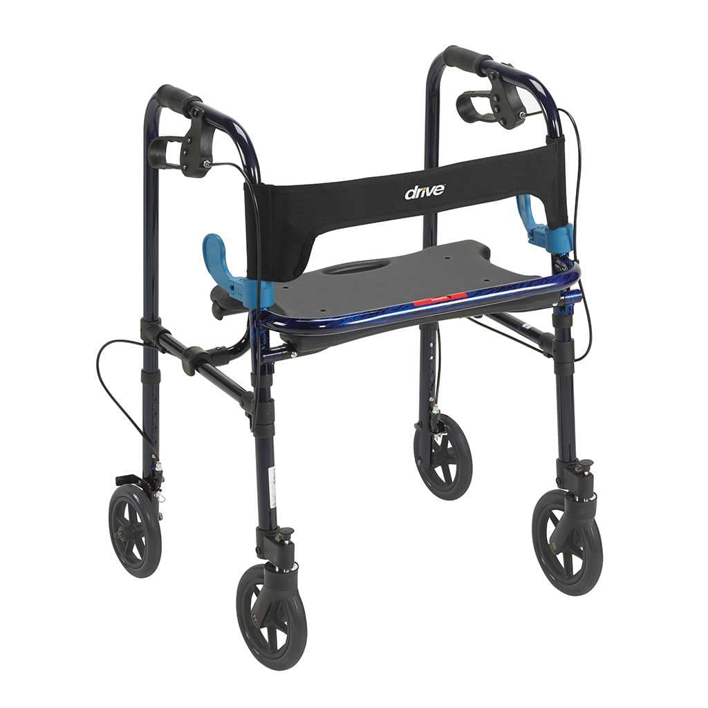 Drive Clever-Lite Rollator Walker: 8" Wheels, 300 lb Capacity