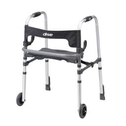 Drive Clever-Lite LS Adult Walker, Seat, Push-Down Brakes