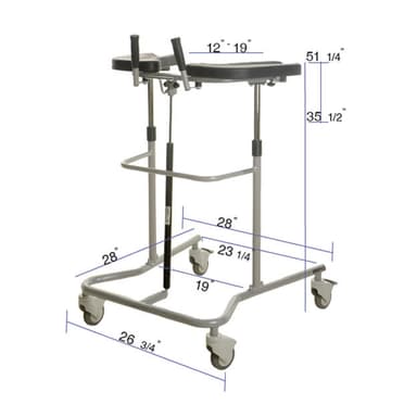 Eva Pneumatic Support Walker for Home - Adjustable Walker
